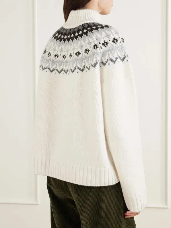 Arch4 Saint Gervais Fair Isle Cashmere Half-zip Sweater