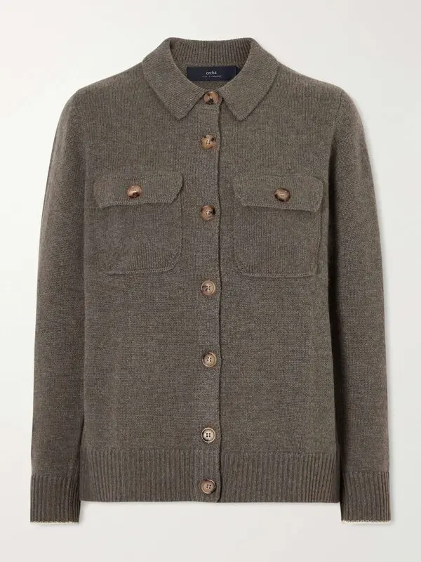 Arch4 Sackville Cashmere Cardigan - Brown