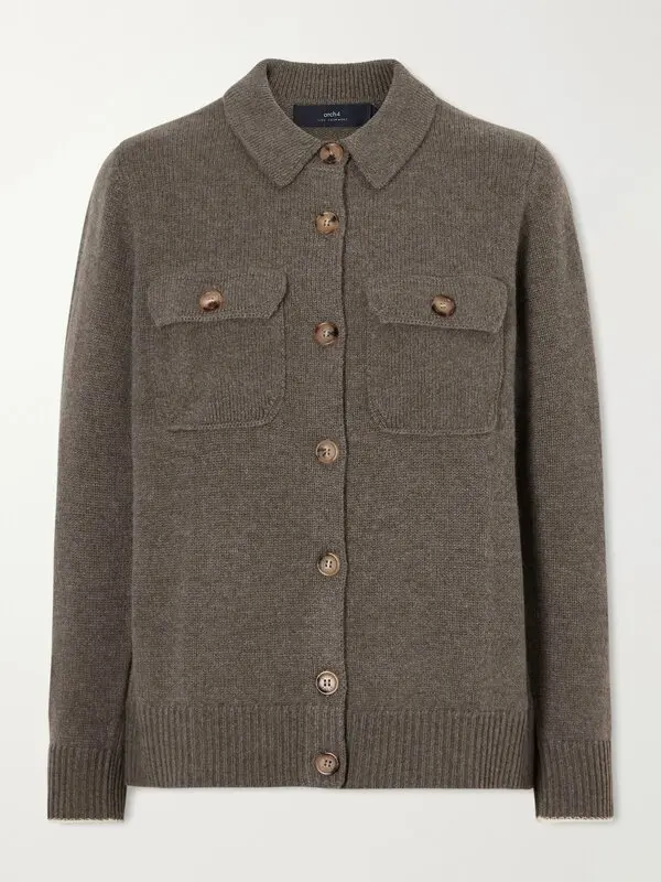 Arch4 Sackville Cashmere Cardigan - Brown