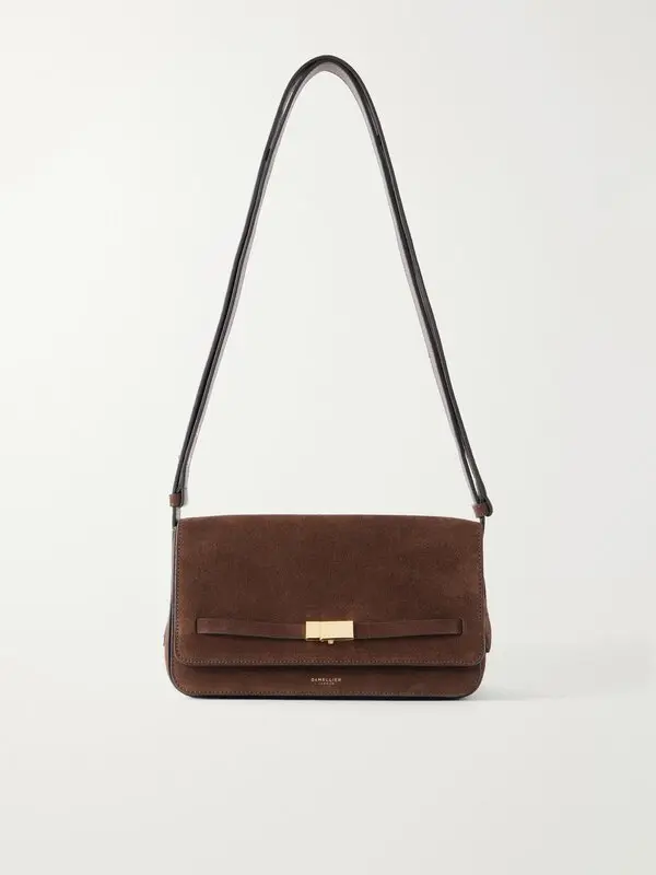 DEMELLIER The New York Crossbody Suede Shoulder Bag - Brown