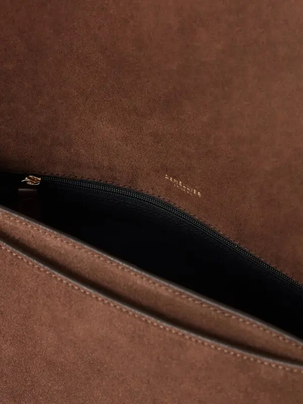 DEMELLIER The New York Crossbody Suede Shoulder Bag - Brown