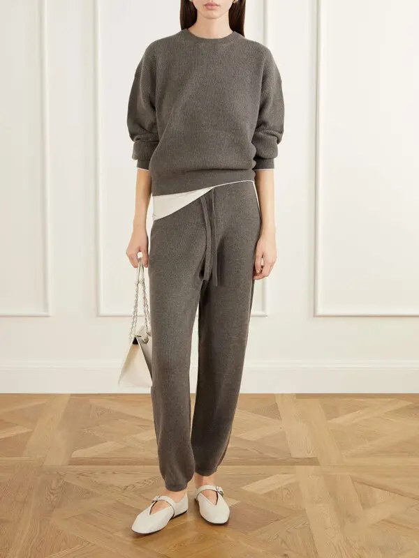 Arch4 Elsa Ribbed Cashmere Sweater And Pants Set