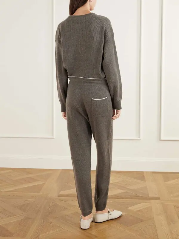 Arch4 Elsa Ribbed Cashmere Sweater And Pants Set