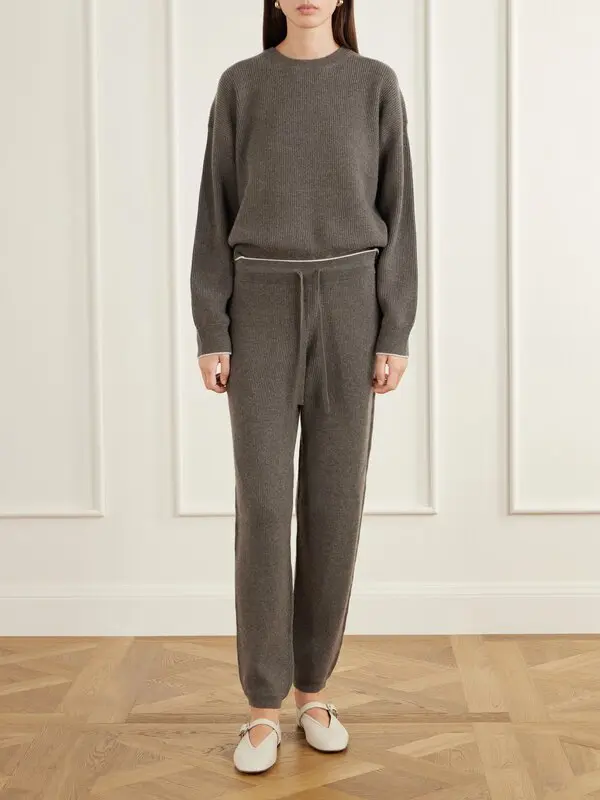 Arch4 Elsa Ribbed Cashmere Sweater And Pants Set