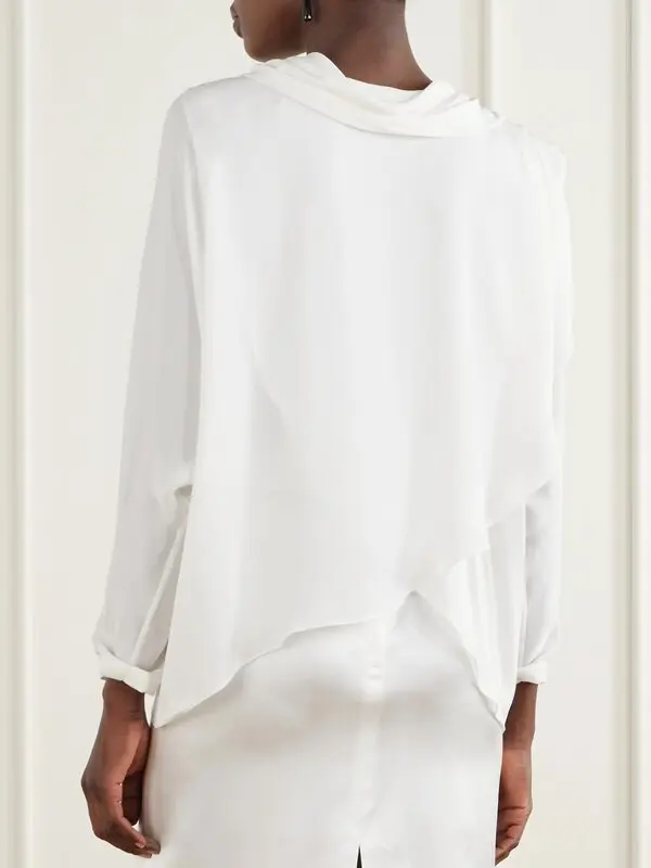 ANDRES OTALORA Una Luz Silk-georgette Blouse