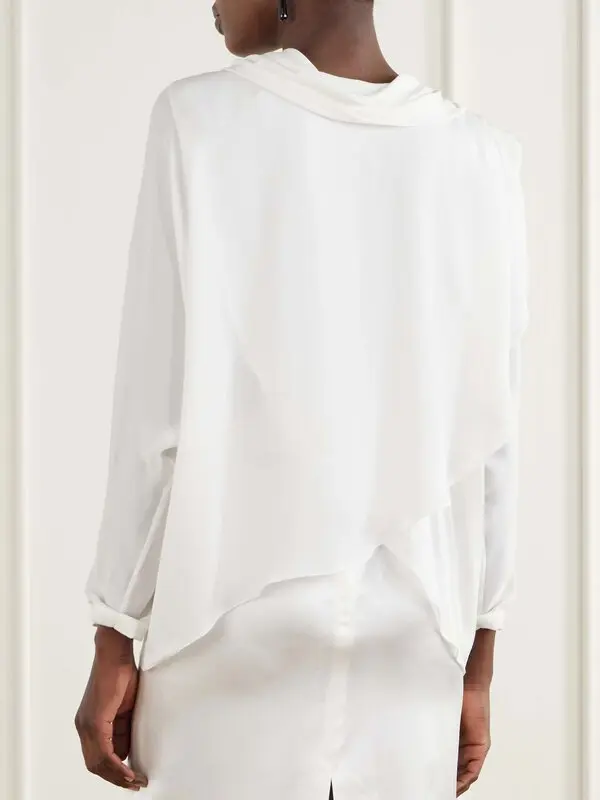 ANDRES OTALORA Una Luz Silk-georgette Blouse