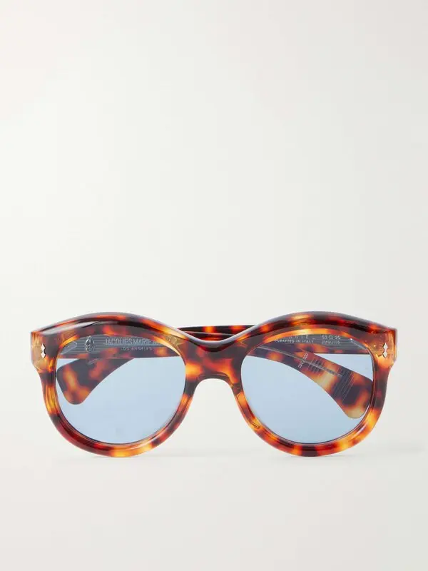 JACQUES MARIE MAGE Jennie Round-frame Acetate Sunglasses