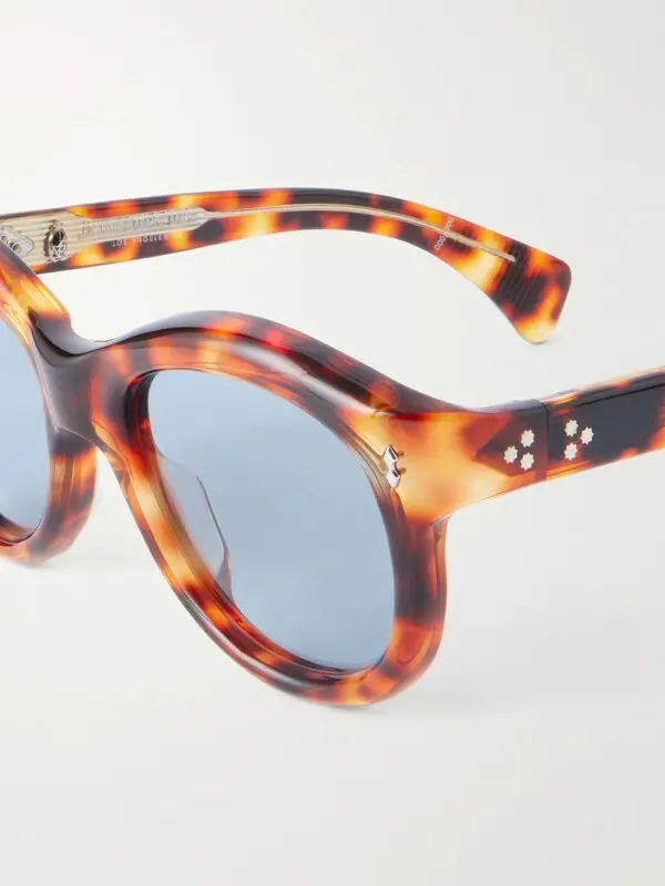JACQUES MARIE MAGE Jennie Round-frame Acetate Sunglasses