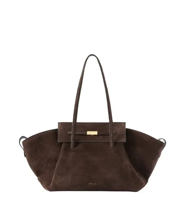 DEMELLIER The Brooklyn Suede Shoulder Bag - Brown