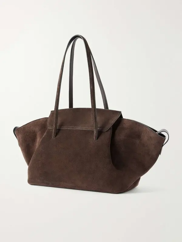 DEMELLIER The Brooklyn Suede Shoulder Bag - Chocolate