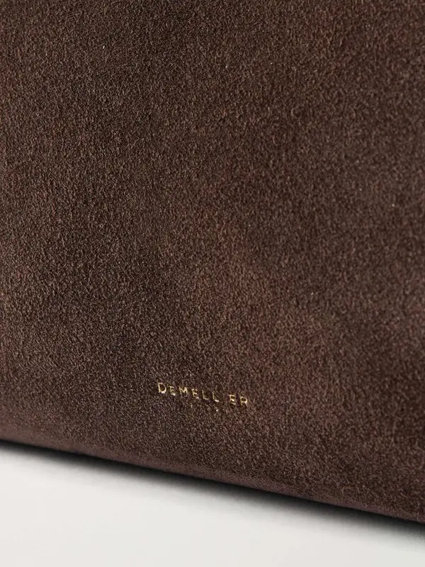 DEMELLIER The Brooklyn Suede Shoulder Bag - Chocolate