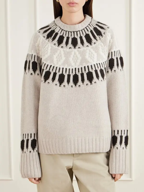 Arch4 Jackson Fair Isle Cashmere Sweater - Neutrals