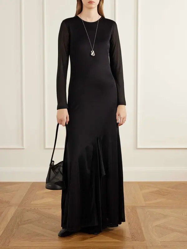 THE PARK Eileen Ruffled Lyocell Maxi Dress