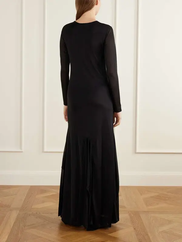 THE PARK Eileen Ruffled Lyocell Maxi Dress
