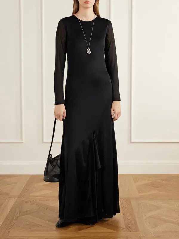 THE PARK Eileen Ruffled Lyocell Maxi Dress
