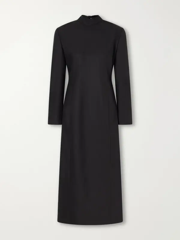 HEIRLOME Brigette Silk-twill Midi Dress