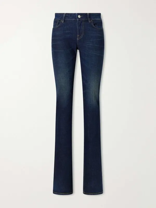 Acne Studios 2013 Distressed High-rise Skinny Jeans - Dark Denim