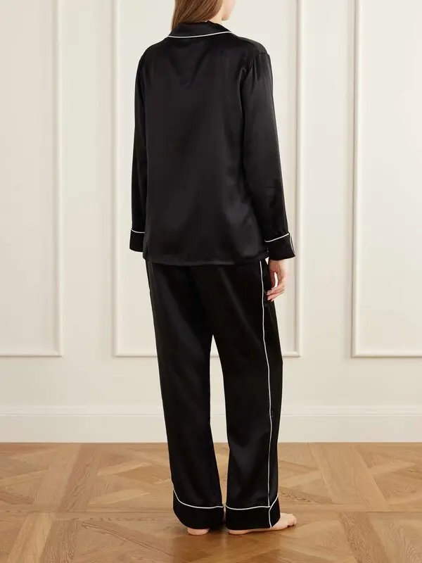 Olivia Von Halle Coco Silk-satin Pajama Set