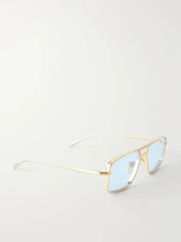 JACQUES MARIE MAGE Earl Aviator-style -tone Sunglasses