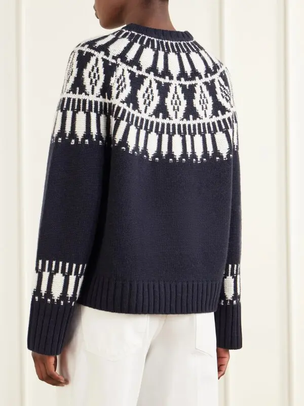 Arch4 Jackson Fair Isle Cashmere Sweater - Blue