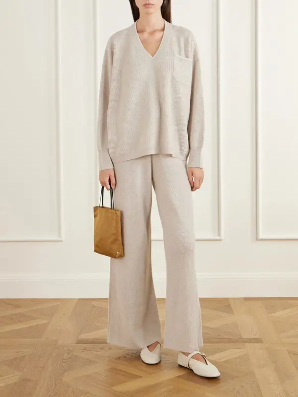 Arch4 Partridges Ribbed Cashmere Sweater And Pants Set