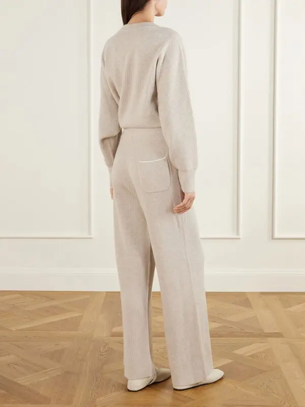Arch4 Partridges Ribbed Cashmere Sweater And Pants Set