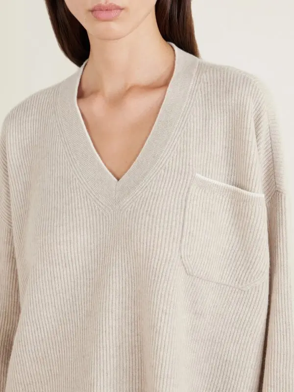 Arch4 Partridges Ribbed Cashmere Sweater And Pants Set