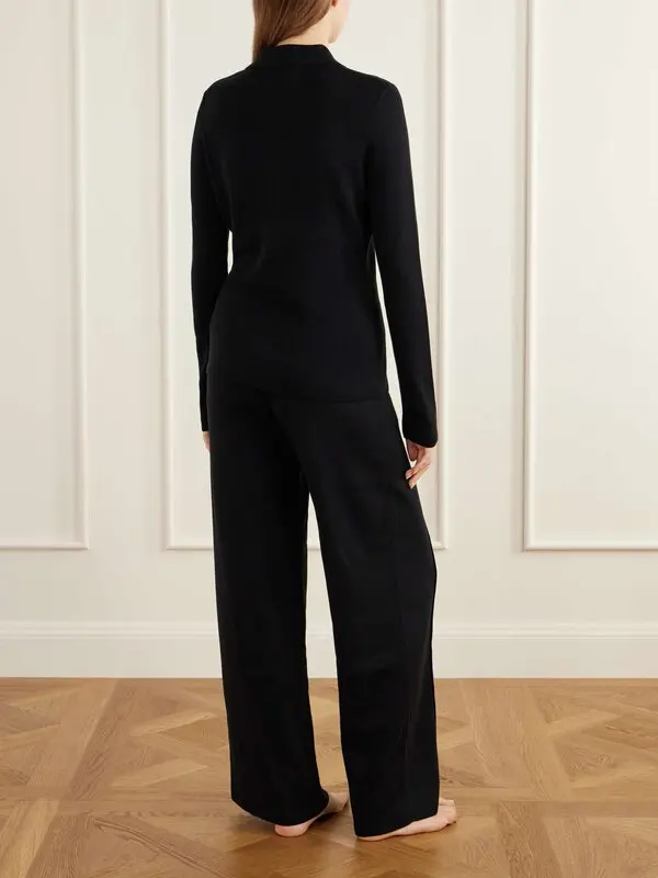 Olivia Von Halle Dree Silk And Cashmere-blend Pajama Set