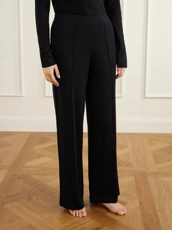 Olivia Von Halle Dree Silk And Cashmere-blend Pajama Set
