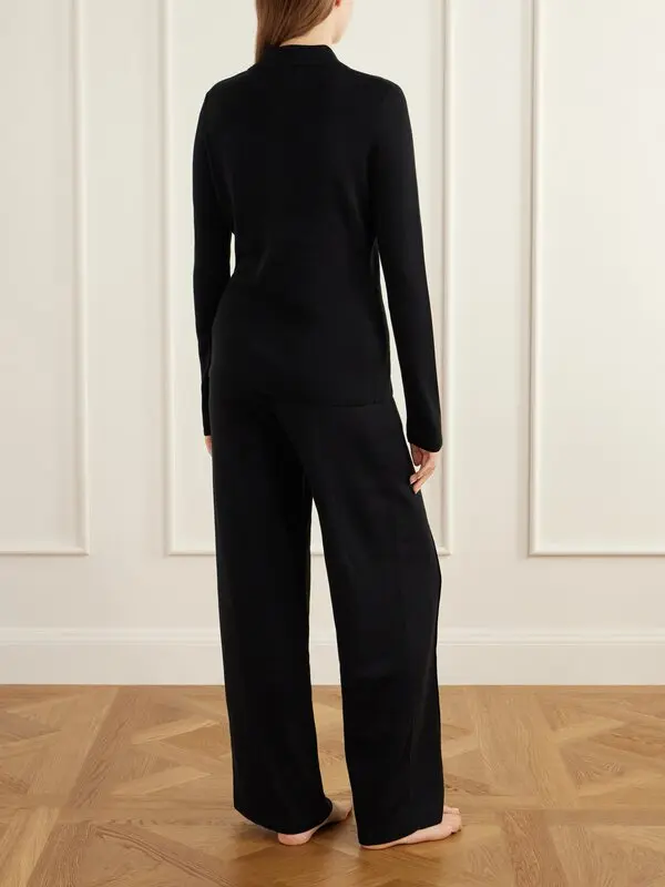 Olivia Von Halle Dree Silk And Cashmere-blend Pajama Set