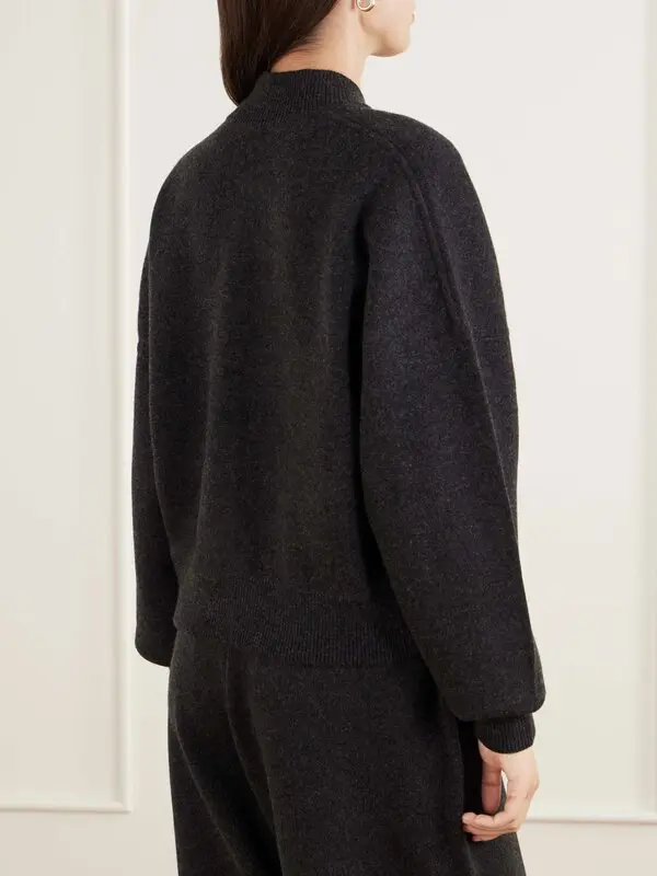 Arch4 New Jace Cashmere Zip-up Cardigan - Charcoal