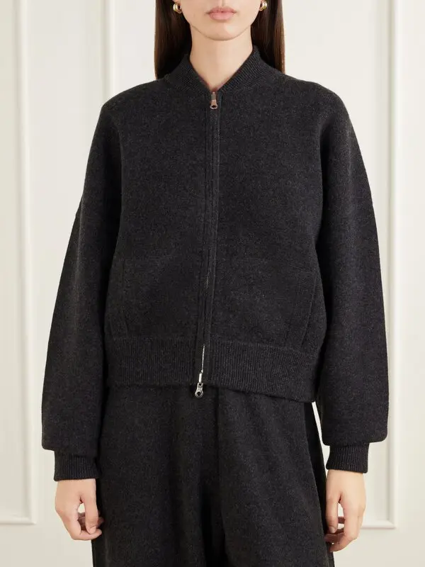 Arch4 New Jace Cashmere Zip-up Cardigan - Gray