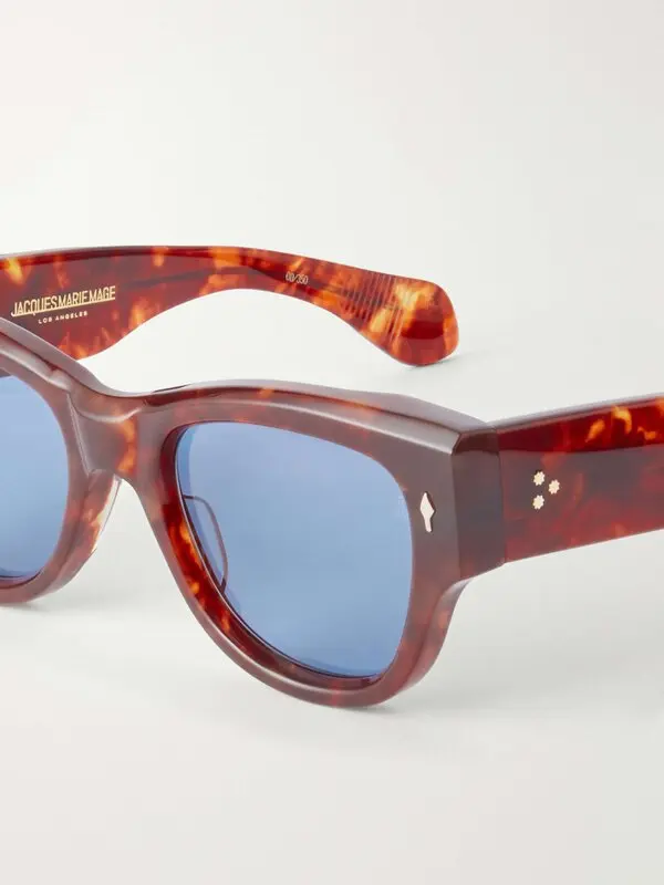 JACQUES MARIE MAGE Chelsea Square-frame Tortoiseshell Acetate Sunglasses