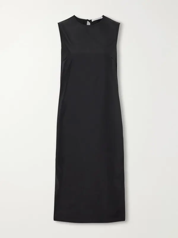 Cecilie Bahnsen Feero Faille Midi Dress - Black