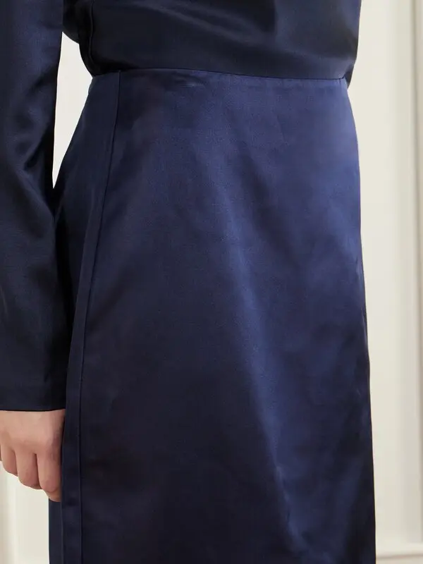 HEIRLOME Sandrita Duchesse Silk-satin Maxi Skirt