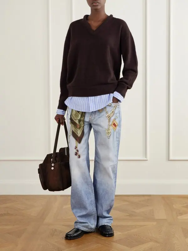 Acne Studios Camero Camera Suede Shoulder Bag - Brown