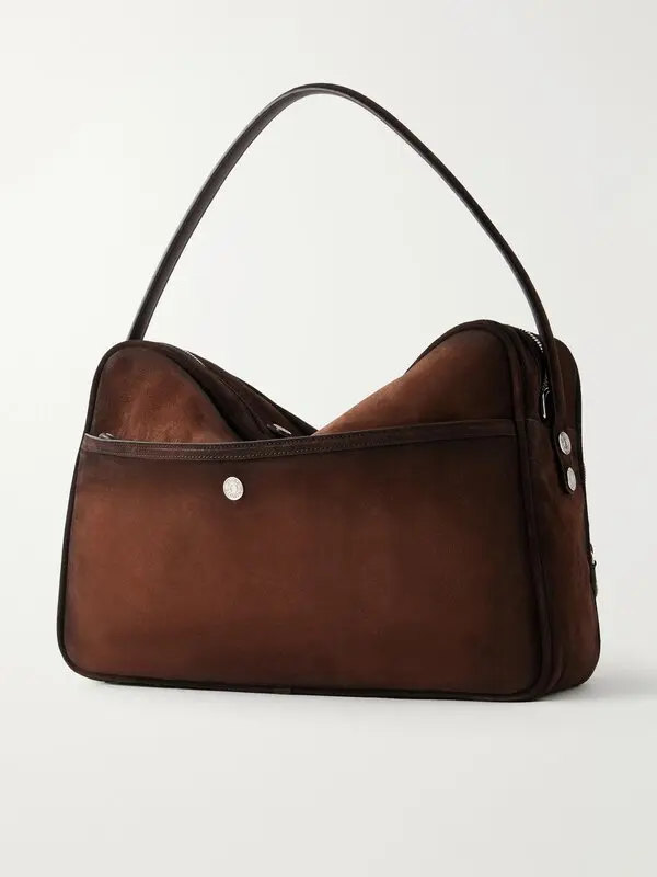 Acne Studios Camero Camera Suede Shoulder Bag - Brown