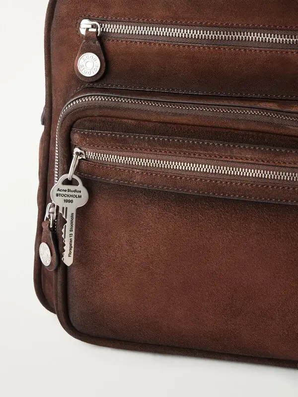 Acne Studios Camero Camera Suede Shoulder Bag - Brown
