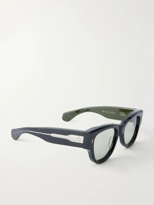 JACQUES MARIE MAGE Chelsea Square-frame Acetate Sunglasses - Black