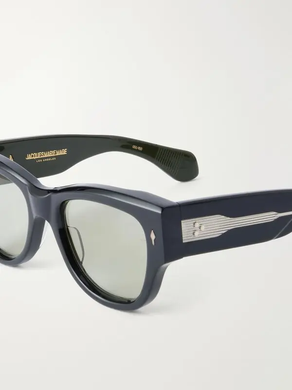 JACQUES MARIE MAGE Chelsea Square-frame Acetate Sunglasses - Black