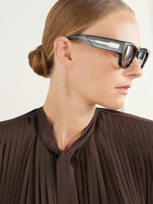 JACQUES MARIE MAGE Chelsea Square-frame Acetate Sunglasses - Black