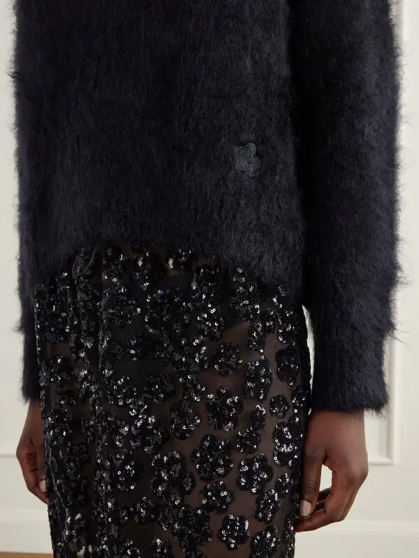 Cecilie Bahnsen Firall Brushed Mohair And Silk-blend Sweater