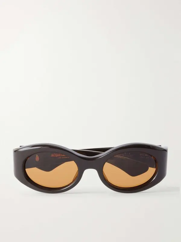 JACQUES MARIE MAGE Gia Oversized Oval-frame Acetate Sunglasses