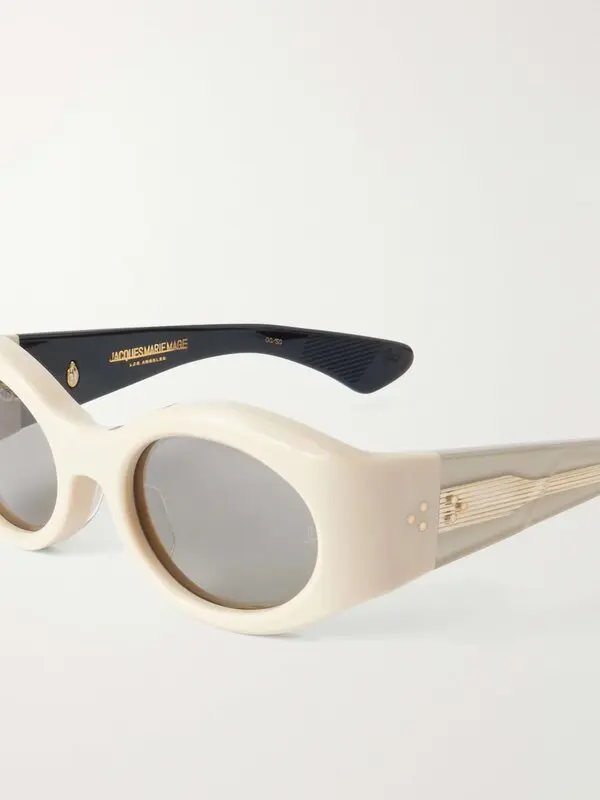 JACQUES MARIE MAGE Gia Oversized Oval-frame Acetate Sunglasses