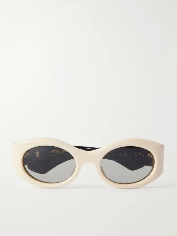 JACQUES MARIE MAGE Gia Oversized Oval-frame Acetate Sunglasses
