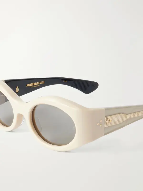 JACQUES MARIE MAGE Gia Oversized Oval-frame Acetate Sunglasses