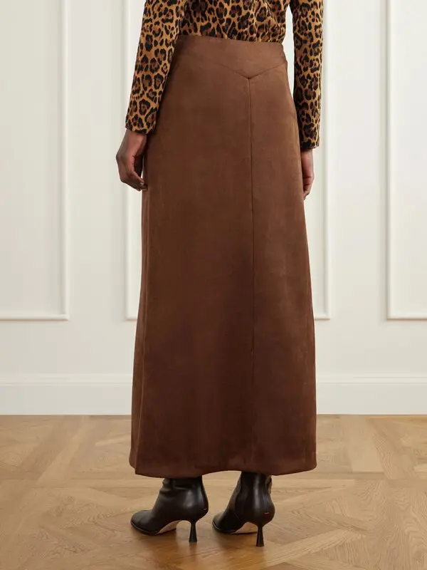 Anna Sui Appliquéd Textured Maxi Skirt