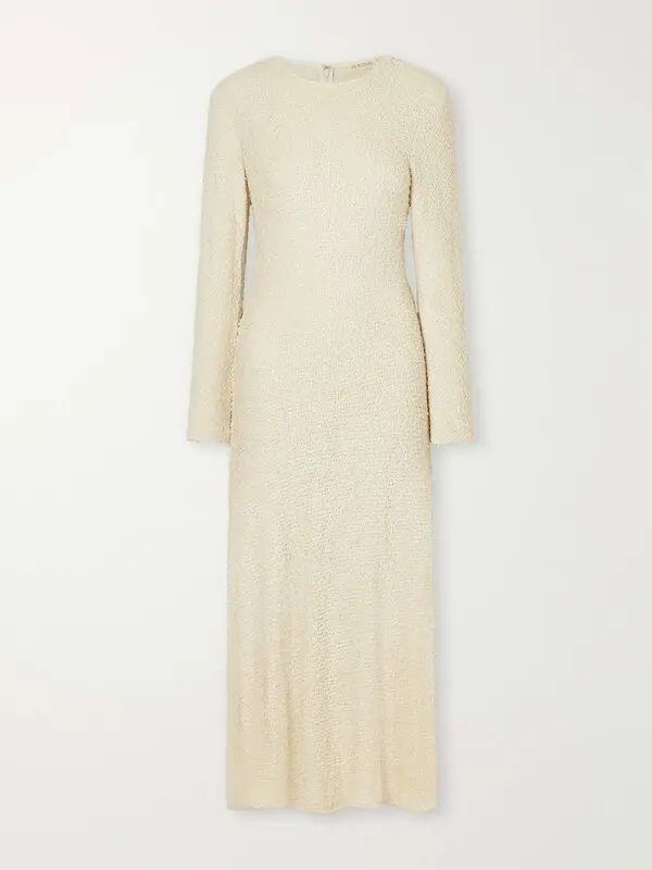 HEIRLOME Mercedes Bouclé Maxi Dress - Cream
