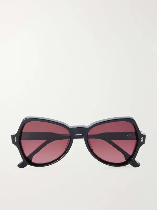 JACQUES MARIE MAGE Candy Butterfly-frame Tortoiseshell Acetate Sunglasses
