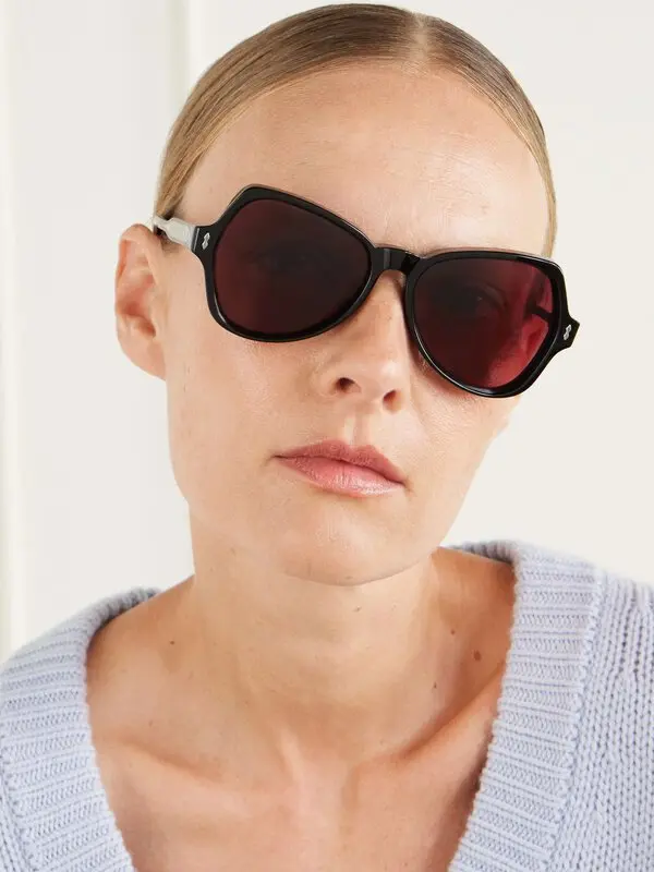 JACQUES MARIE MAGE Candy Butterfly-frame Tortoiseshell Acetate Sunglasses